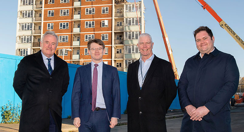 Demolition of old tower blocks heralds progress at Waterloo Estate