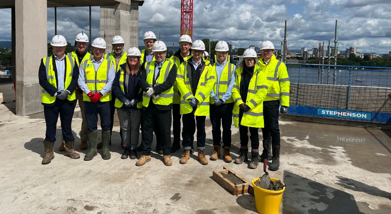 We've topped out the first new building as part of the Channel View ...